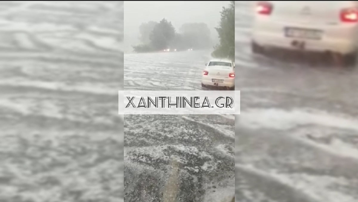 Ξάνθη: “Άνοιξαν” οι ουρανοί και έριξε χαλάζι (video) – Thestival
