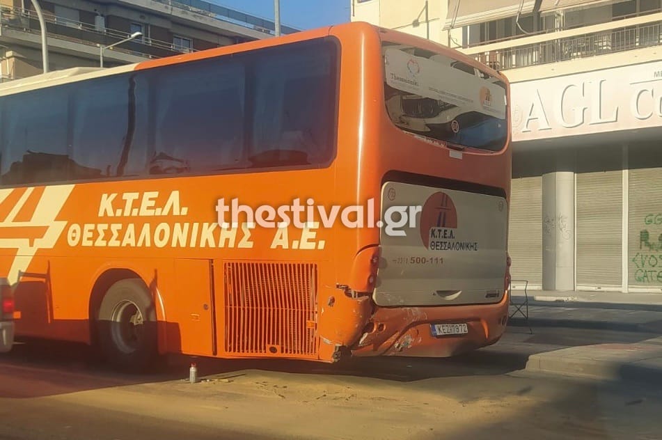 Θεσσαλονίκη: Φορτηγό συγκρούστηκε με λεωφορείο του ΚΤΕΛ που μετέφερε ...