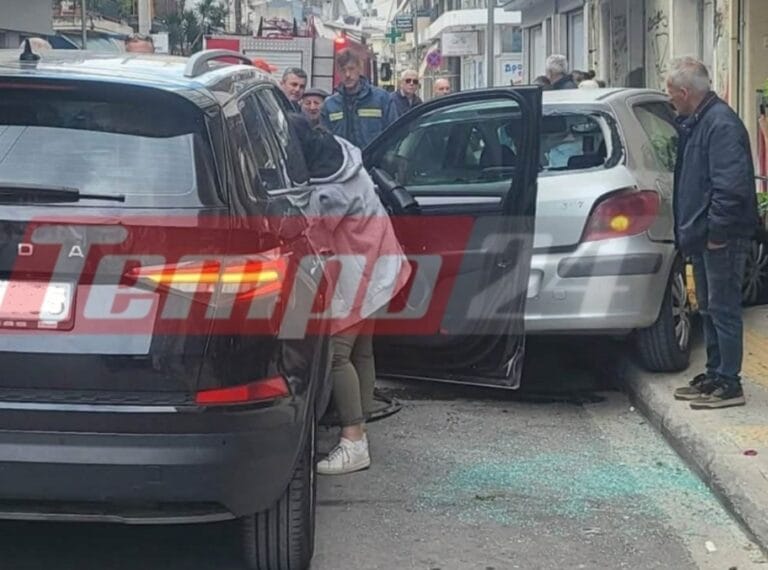 Πάτρα: Οδηγός έπεσε πάνω σε σταθμευμένο ΙΧ, το… ανέβασε στο πεζοδρόμιο ...
